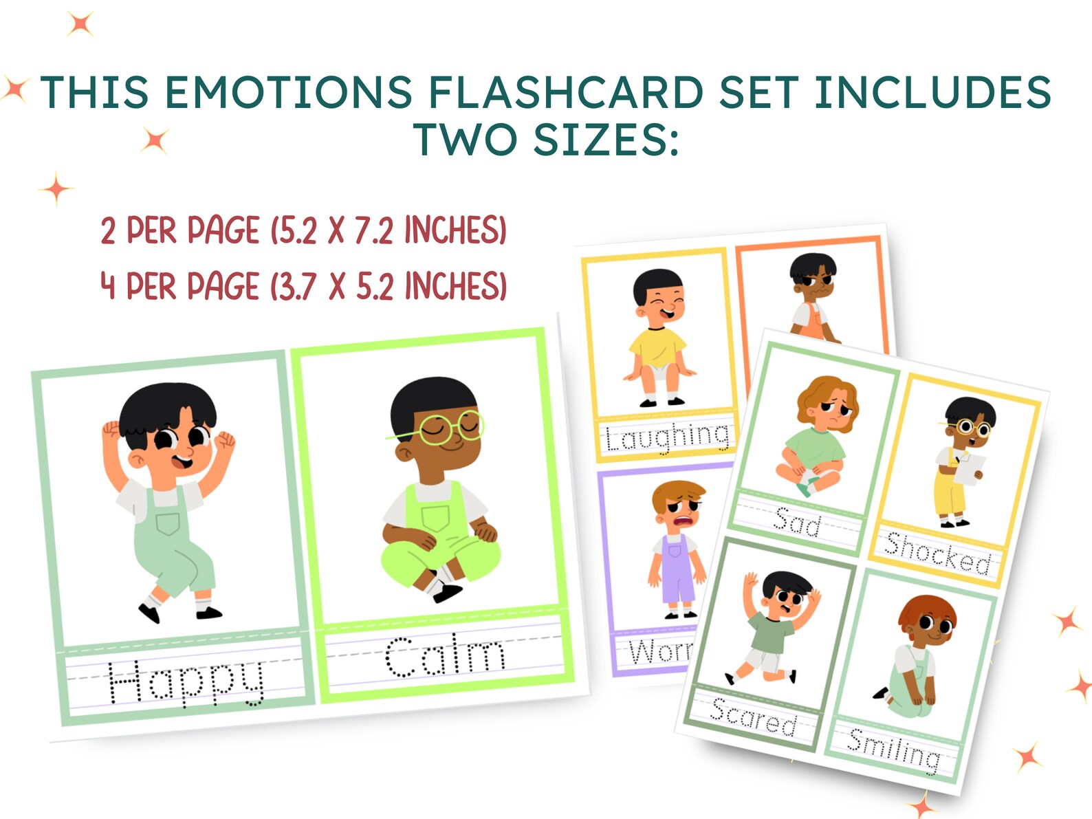 Printable Emotions Flashcards, Emotion and Feelings Flash Cards ...