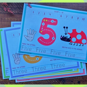 Numbers Play Dough Mats, Preschool Printables, Letter Tracing, Counting ...