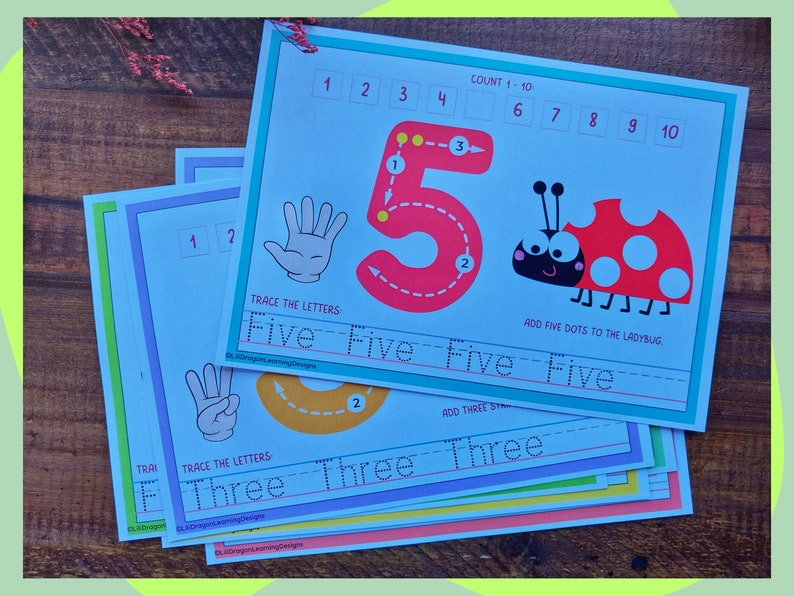 Numbers Play Dough Mats Preschool Printables Letter Tracing - Etsy