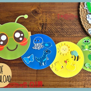 Caterpillar Color Sorting & Matching Activity: Build a Rainbow ...