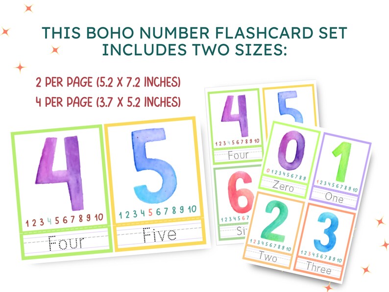 Printable Watercolor Number Flashcards | Numbers and Counting for ...