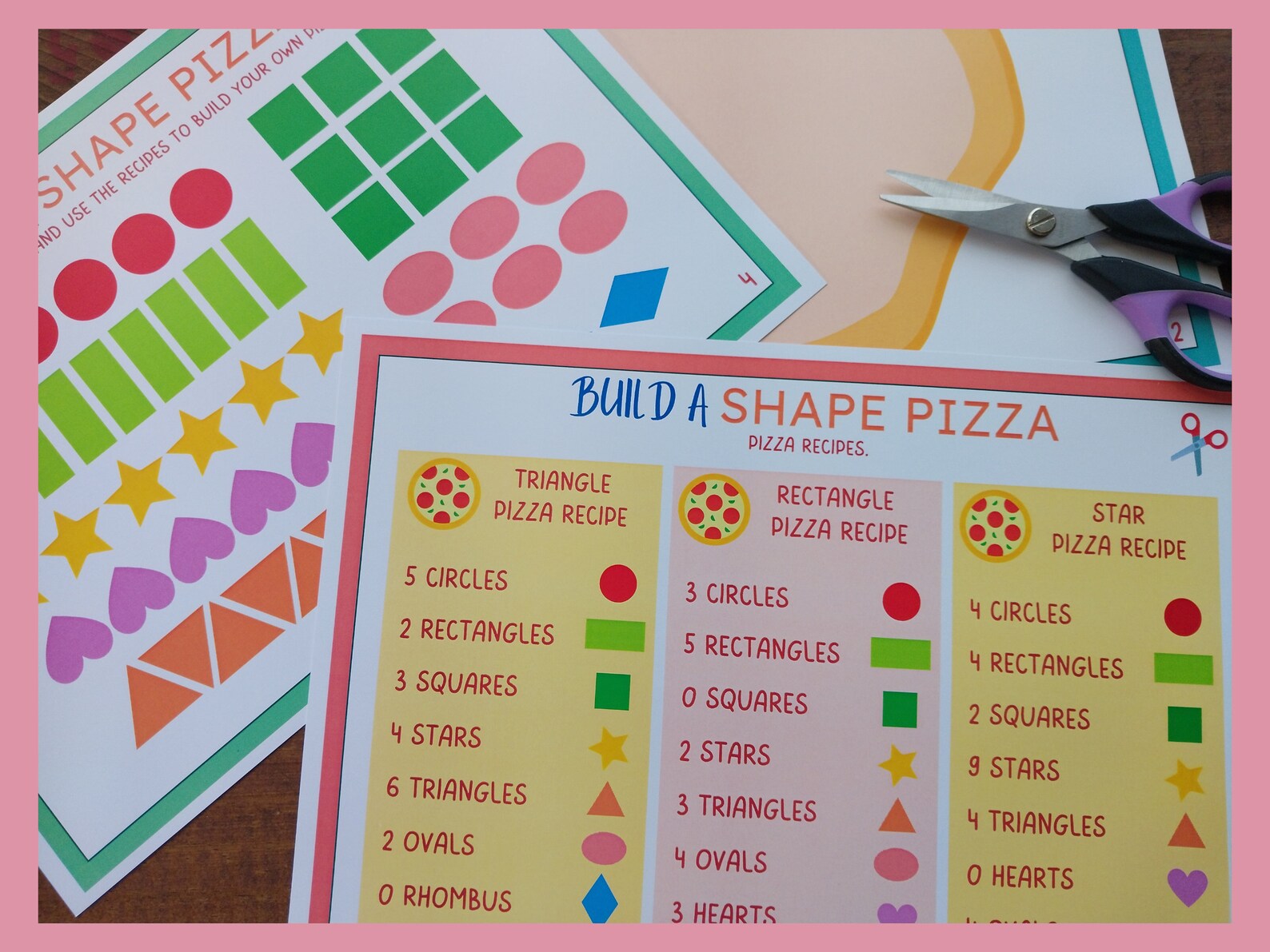 Build A Pizza With Shapes: A Shapes Activity for Toddlers and ...
