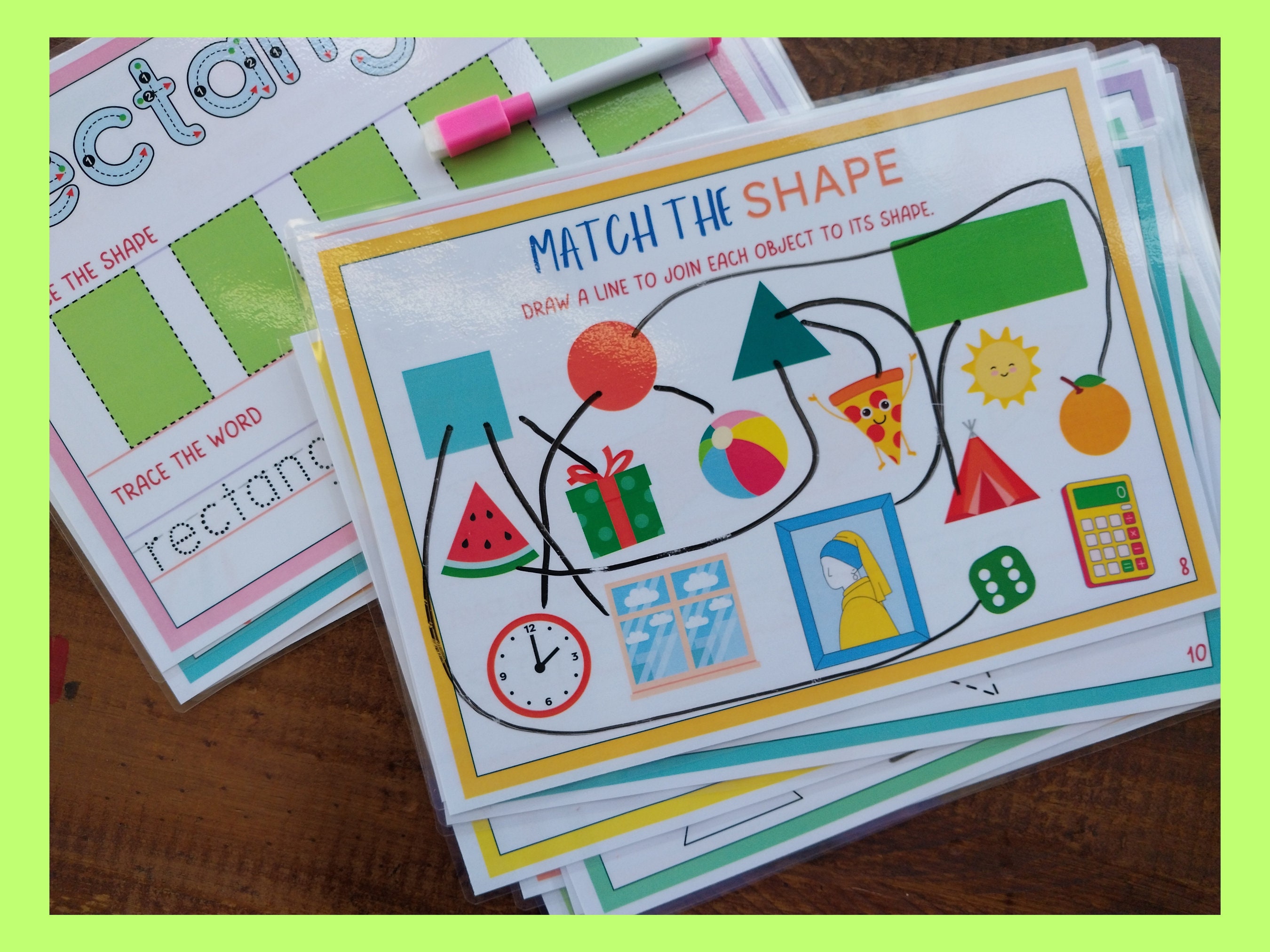 Shapes Printable Busy Book Shapes Learning Binder for Toddlers Shape ...
