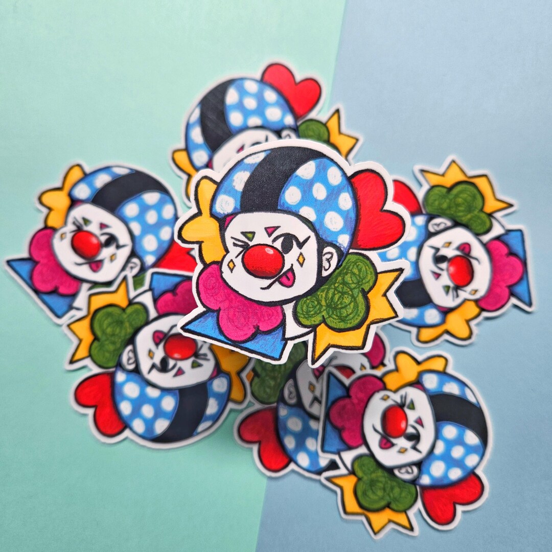 Roller Derby Clown Sticker, Helmet Sticker, Gifts for Friend, Laptop ...