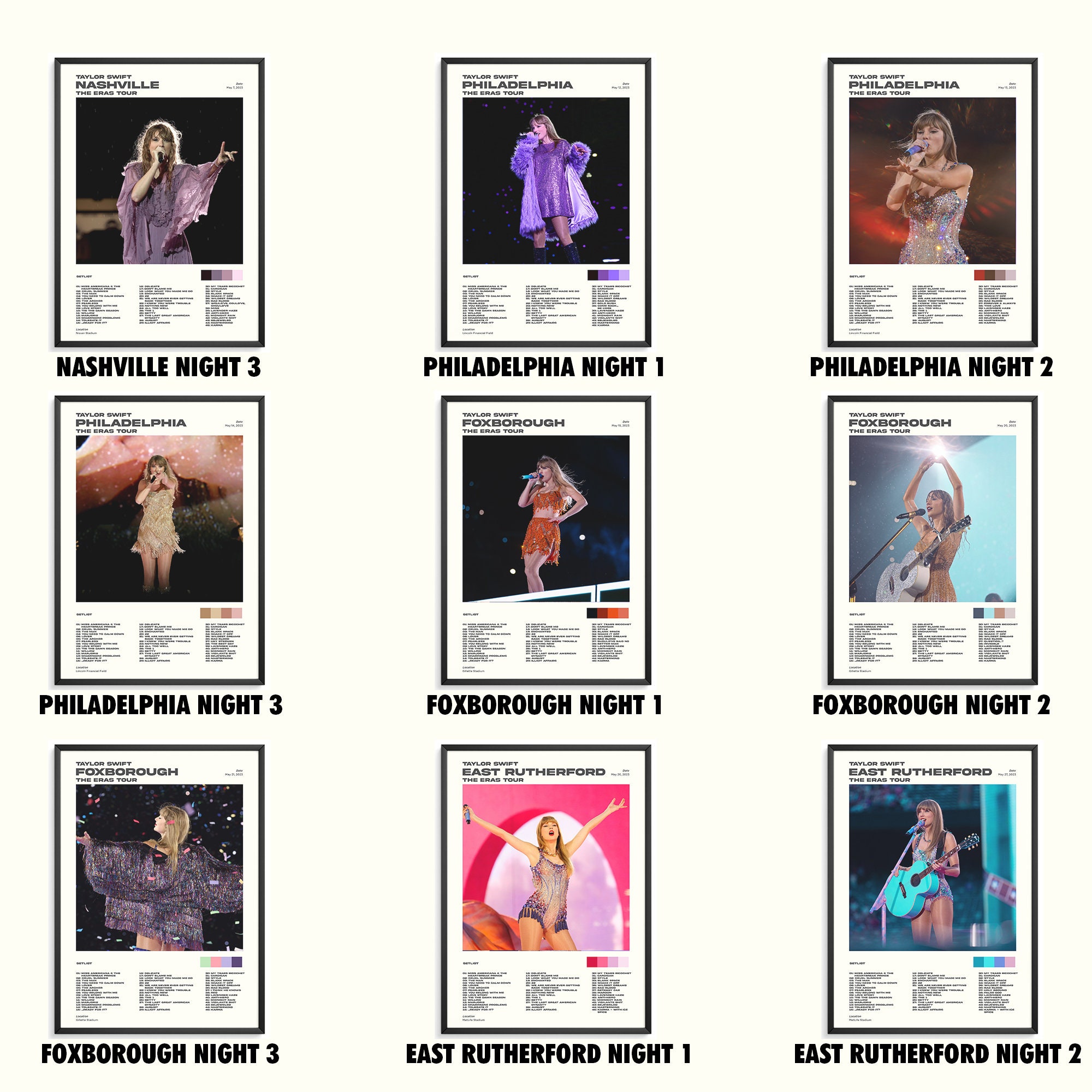 Eras Tour Posters USA, Taylor, All Eras Tour Posters sold by Dawn ...