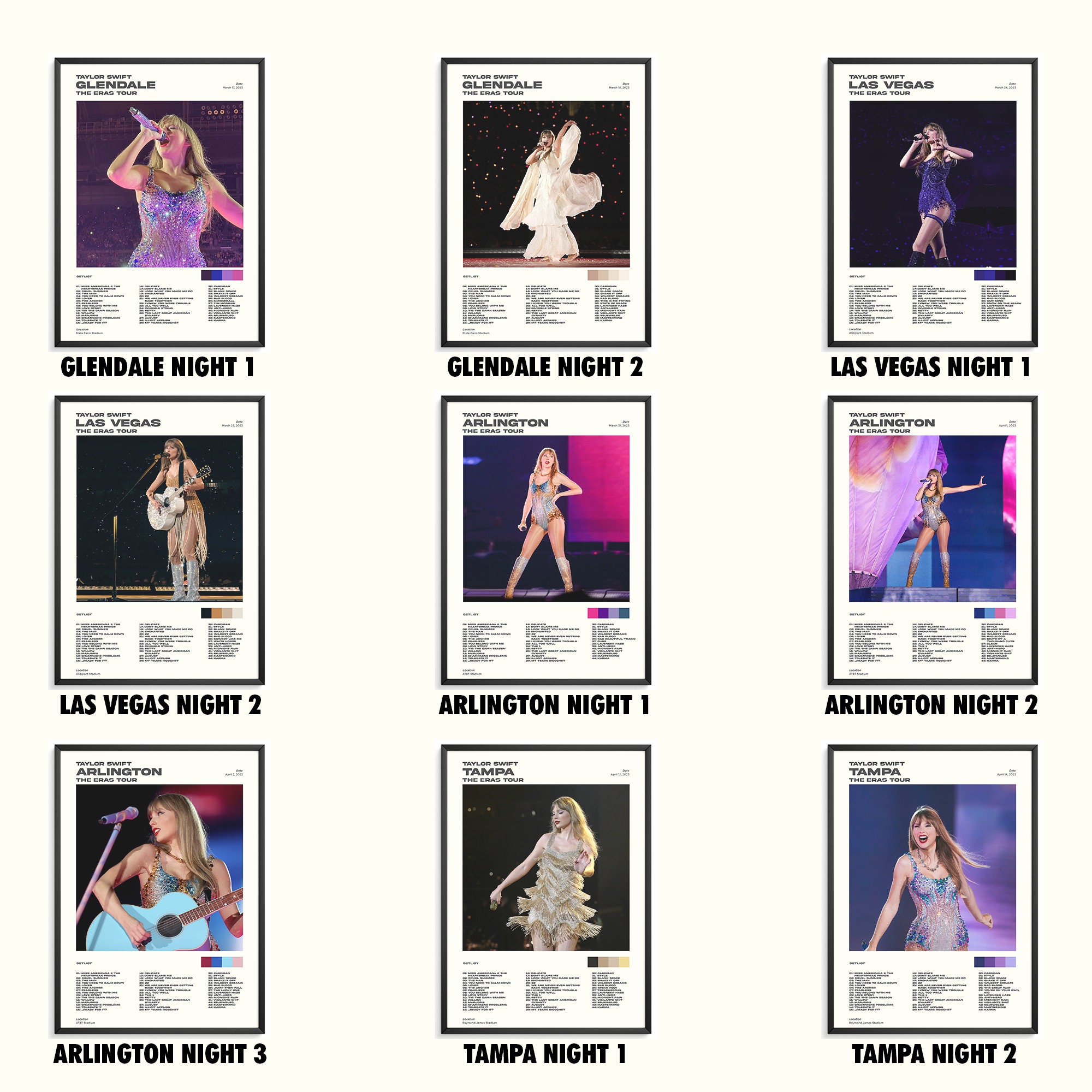 Eras Tour Posters USA, Taylor, All Eras Tour Posters sold by Dawn ...