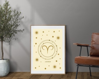 Aries-zodiac Sign Poster - Etsy