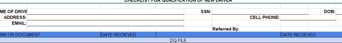 DOT Driver Applicant Tracking Sheet- CDL Driver FMCSA Tracking - Etsy