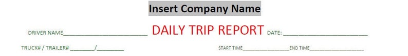DOT Daily or Weekly Trip Sheet- Ifta-hos-compliance - Etsy