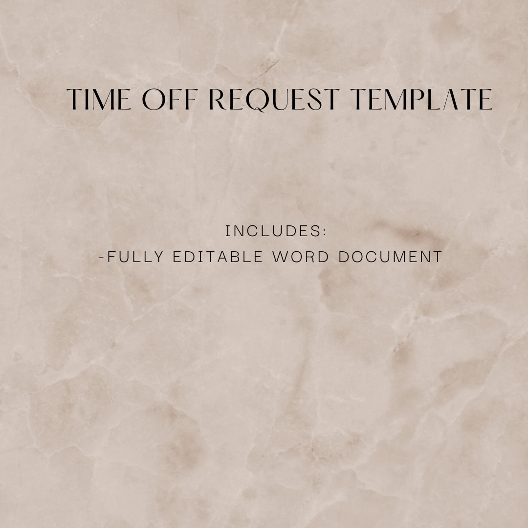 Employee Time off Request Form Template. PTO. Vacation. - Etsy