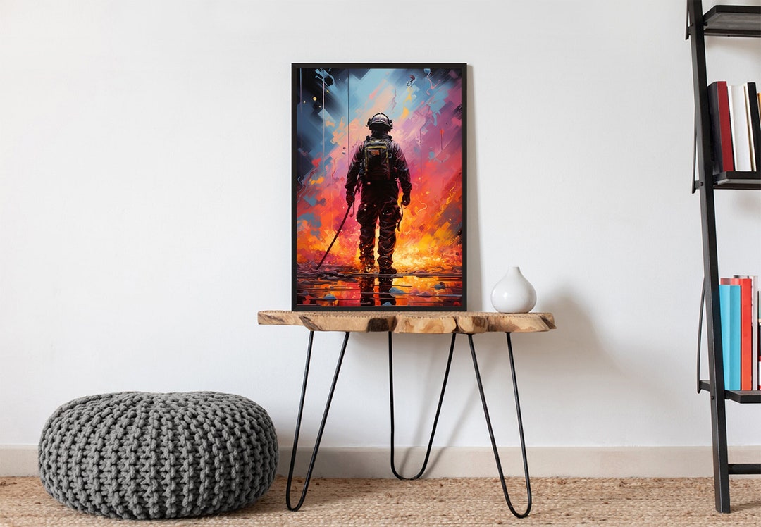 Art Wall Poster, Firefighter Poster: Perfect Gift for Firefighter Mom ...