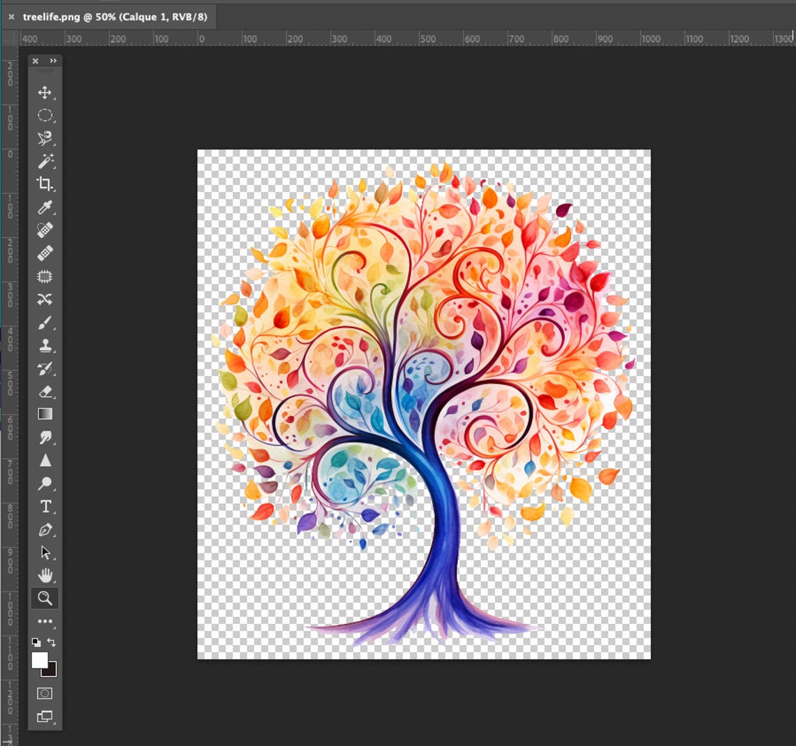 Tree of Life Colors Digital PNG Clipart, Printable Art, Paper Craft ...