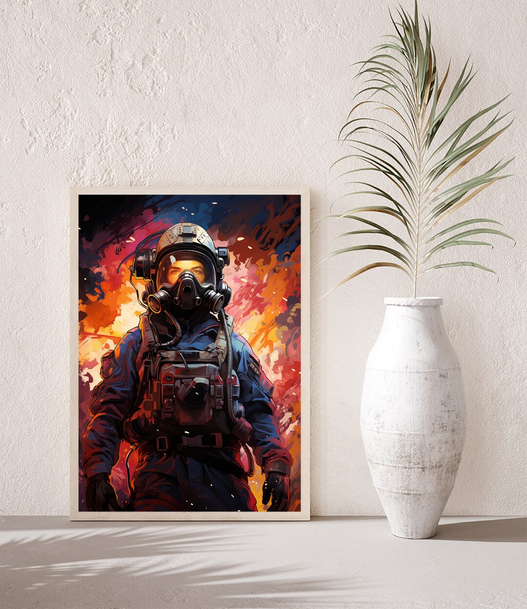 Firefighter Woman Poster Firefighter Poster Gift for Firefighter Mom ...