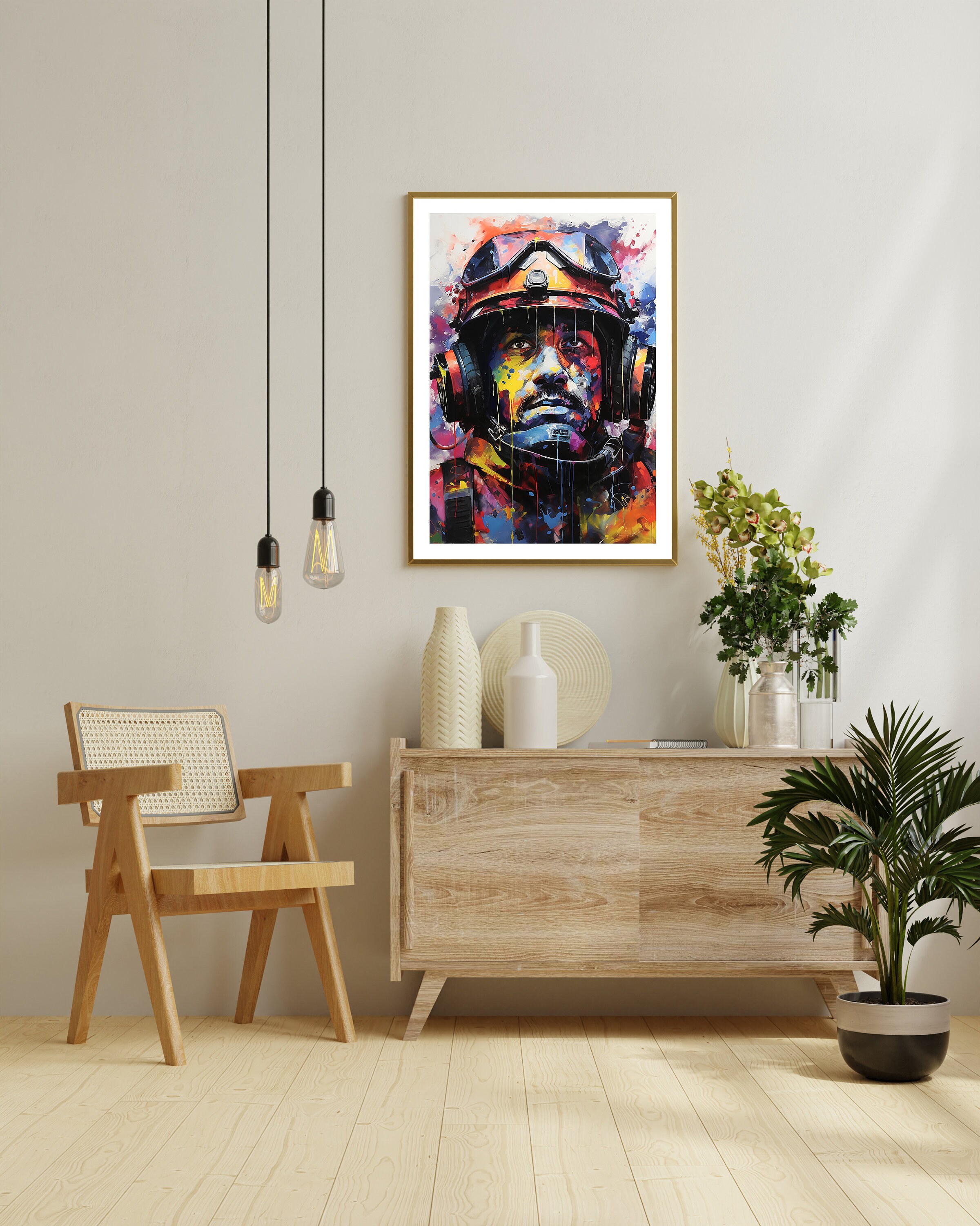 Firefighter Poster, Printable Firefighter Wall Art, Gift for ...