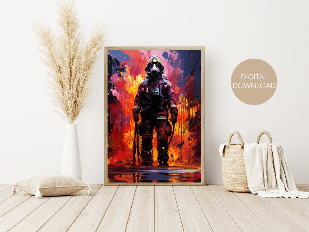 Firefighter Poster: Perfect Gift for Firefighter, Firefighter Wife ...