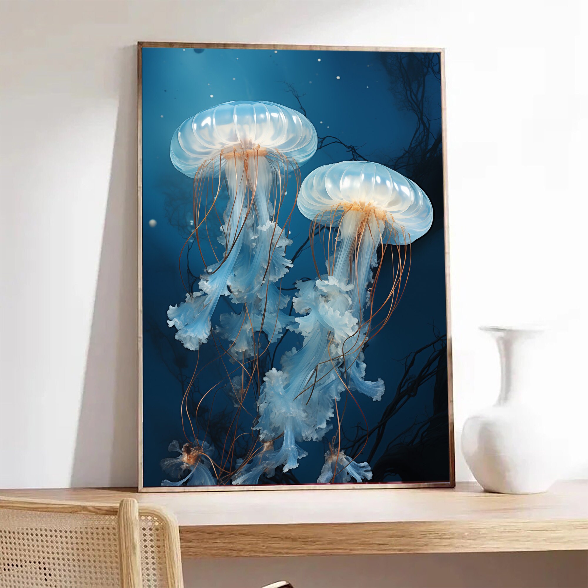 Moon Jellyfish, Large Jellyfish Photograph: Printable Poster for Wall ...
