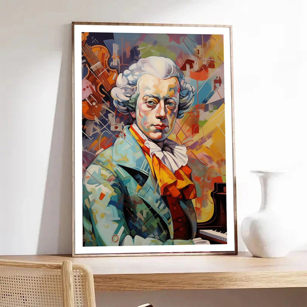 Modern Mozart Poster: A Perfect Wall Art Decoration for a Musical Room ...