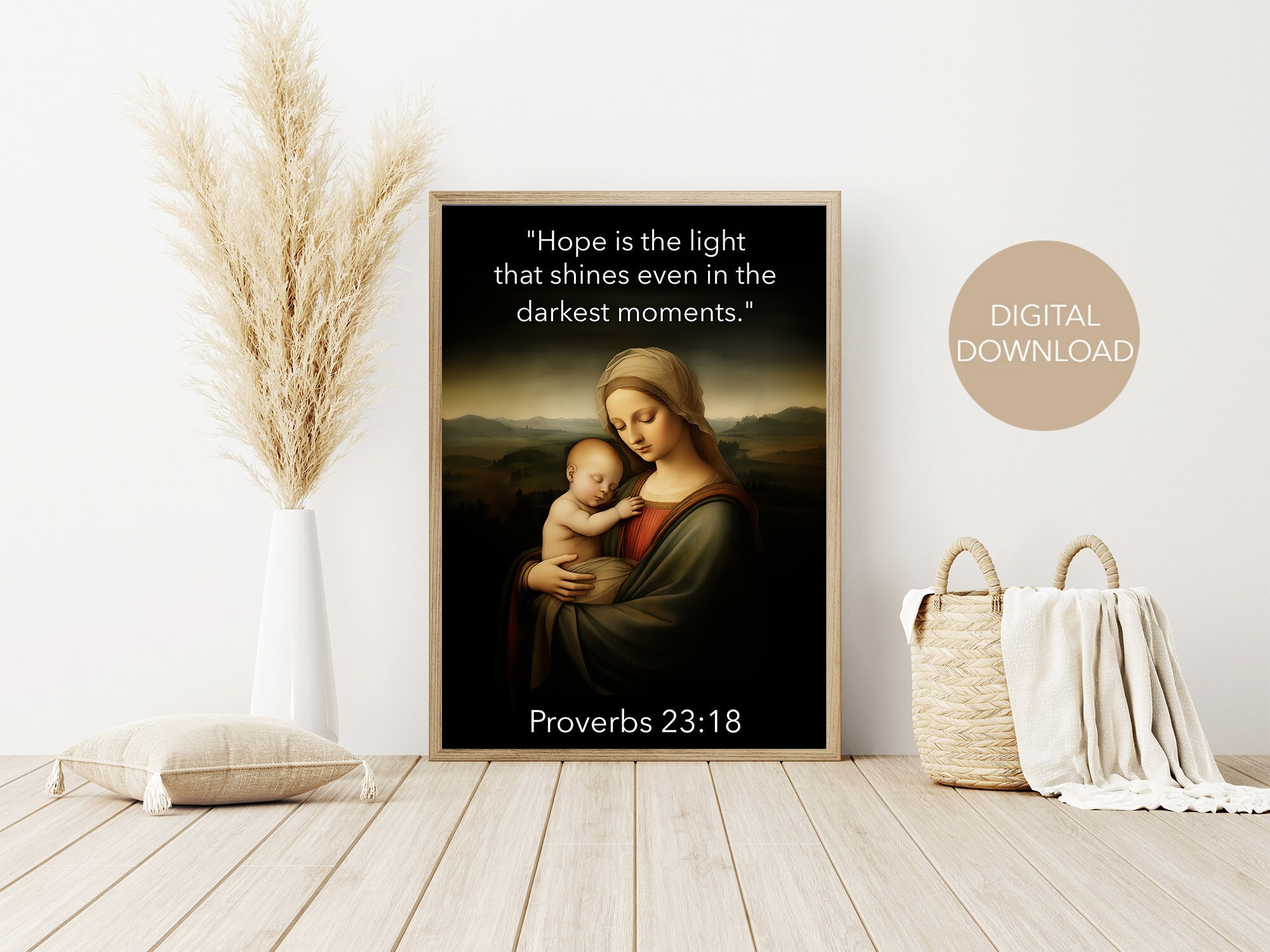 Printable Bible Verse Poster L Vintage Christian Print L Christian ...