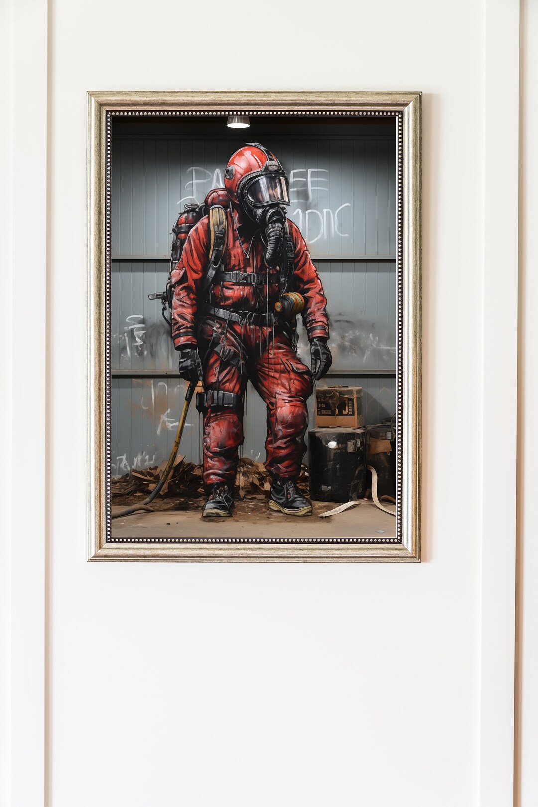 Printable Instant Digital Download of Firefighter Graffiti Poster in ...
