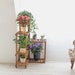 Plant Stand Wood Plant Stand Holder Flower Display Rack Indoor Outdoor ...