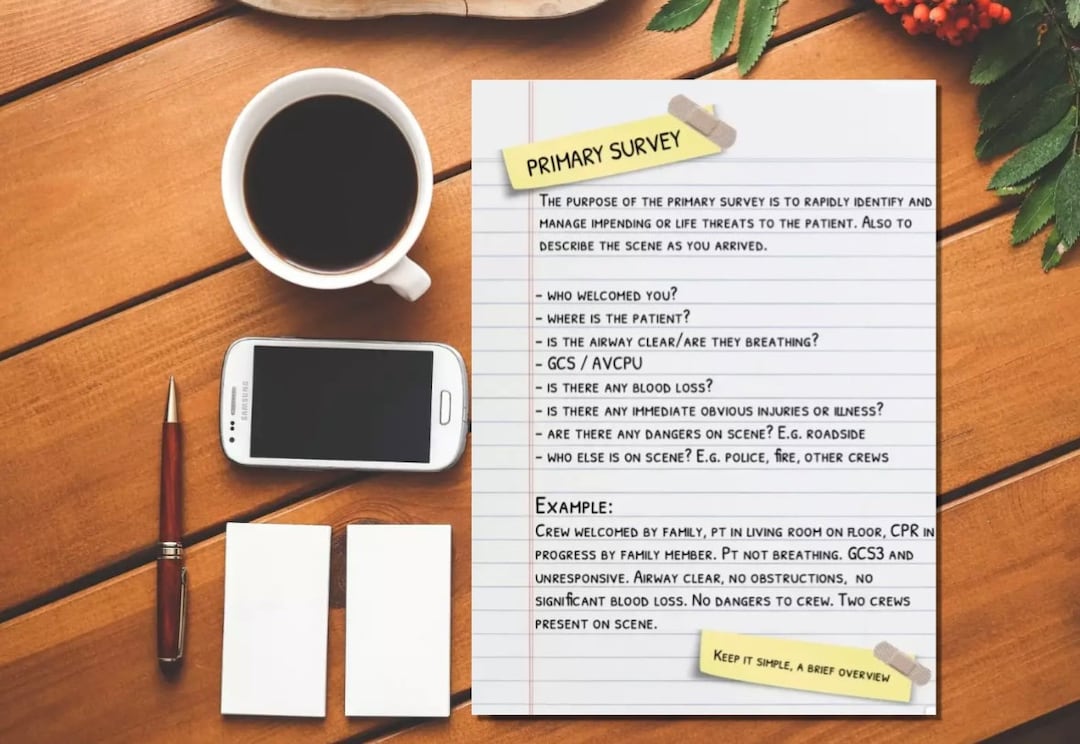 Student Paramedic Paperwork Prompts | Ambulance | Easy to Follow ...