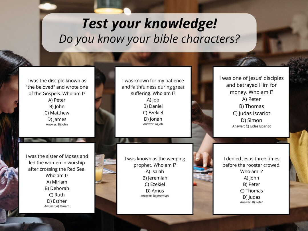 Bible Who Am I Cards Set, Fun & Educational Faith Games for Family ...