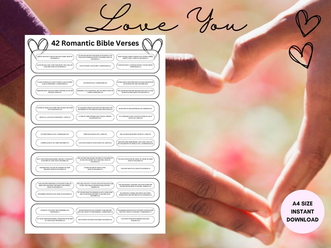 42 Bible Passages About Love Romantic Bible Verses, God Quotes About ...
