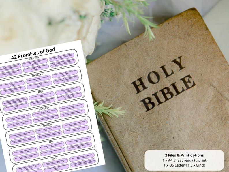 Promises of God Bible Verse Printable Color Bundle - Inspiring ...