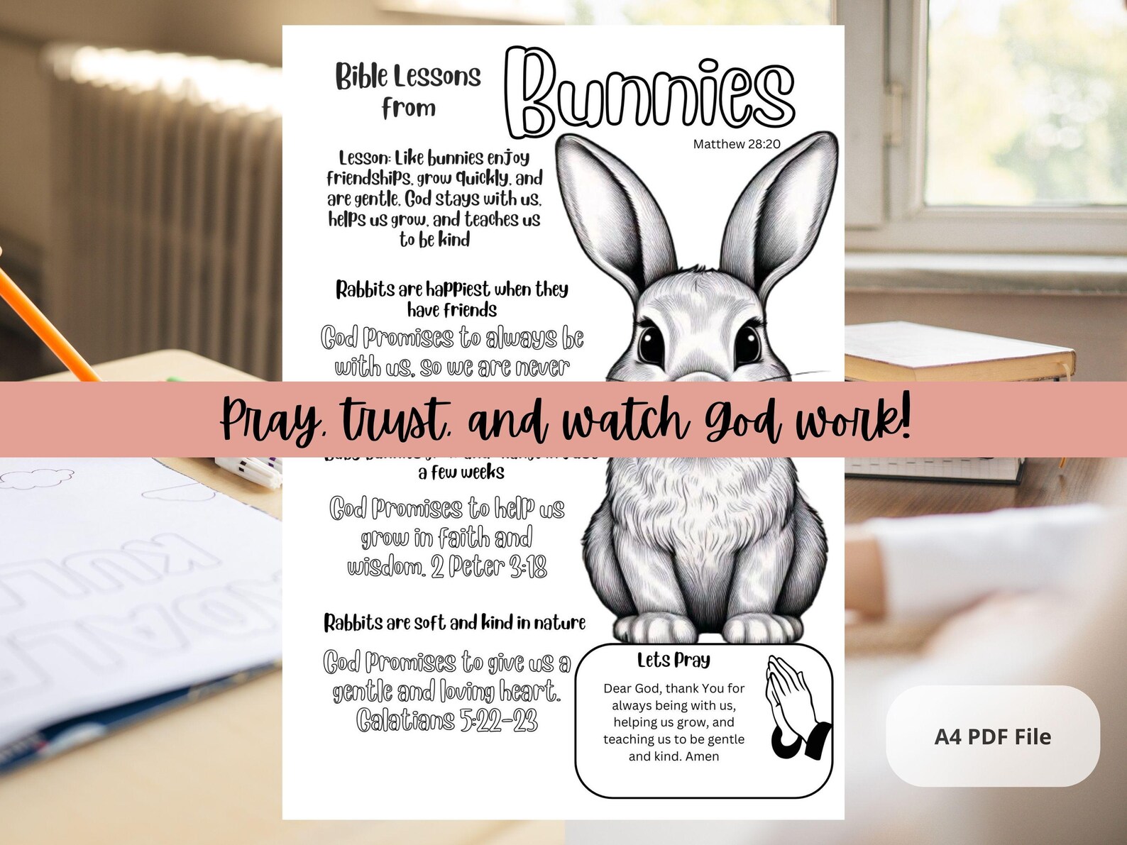 Bunny Coloring Sheets, Classic Rabbit Easter Kids Activity Sheet, Bunny ...