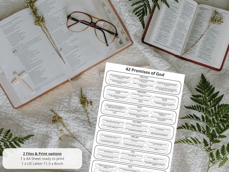 Promises of God Bible Verse Printable - Inspiring Scripture for Bible ...