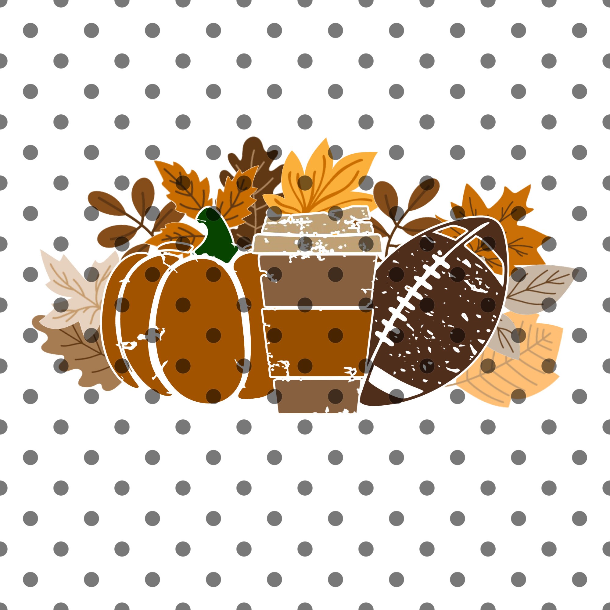 Fall Collage PNG and JPG Digital Download Files With Pumpkin, Football ...