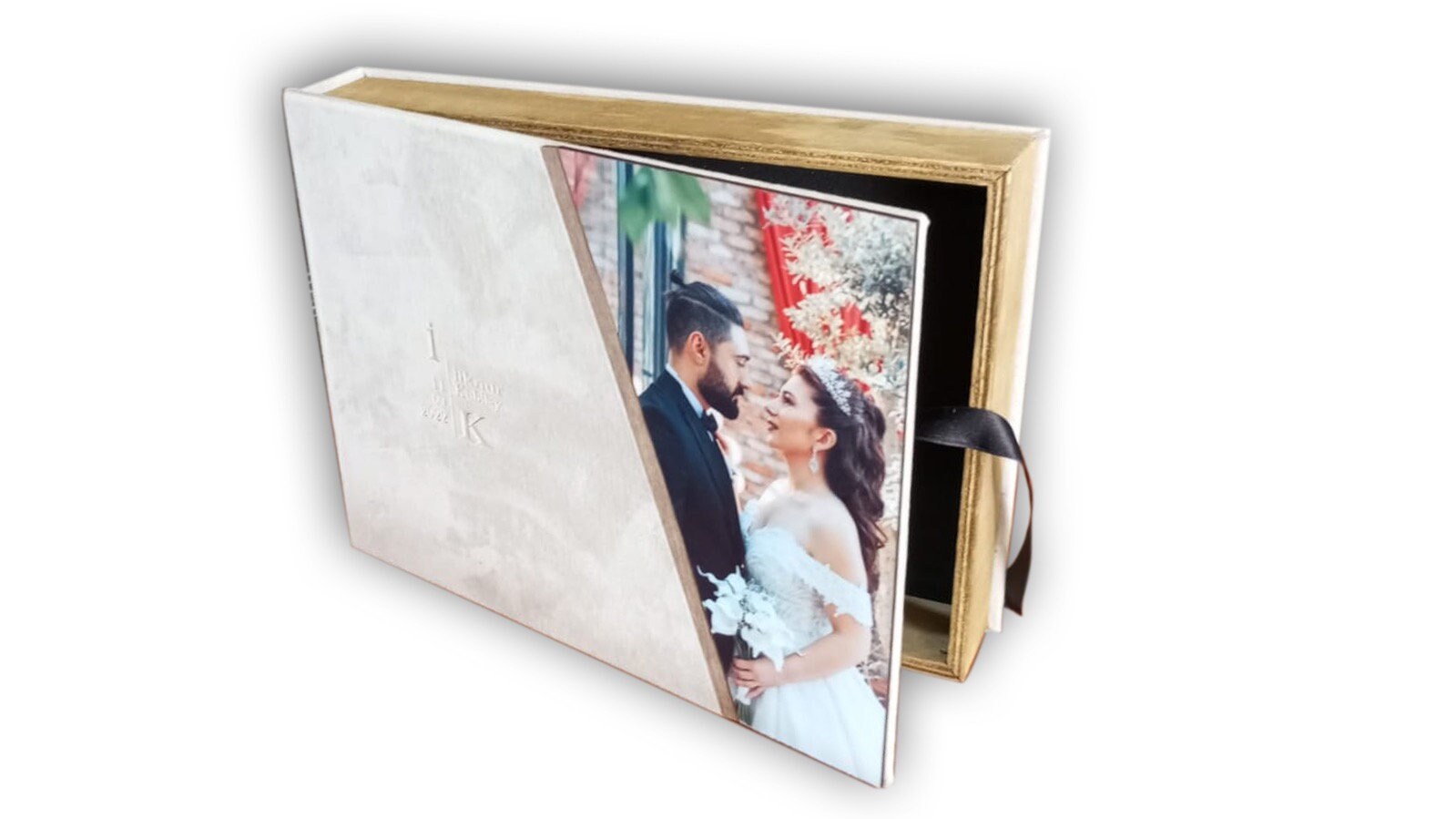 Deluxe Wooden Box for Photo Album With Personalized Cover, Clamshell ...