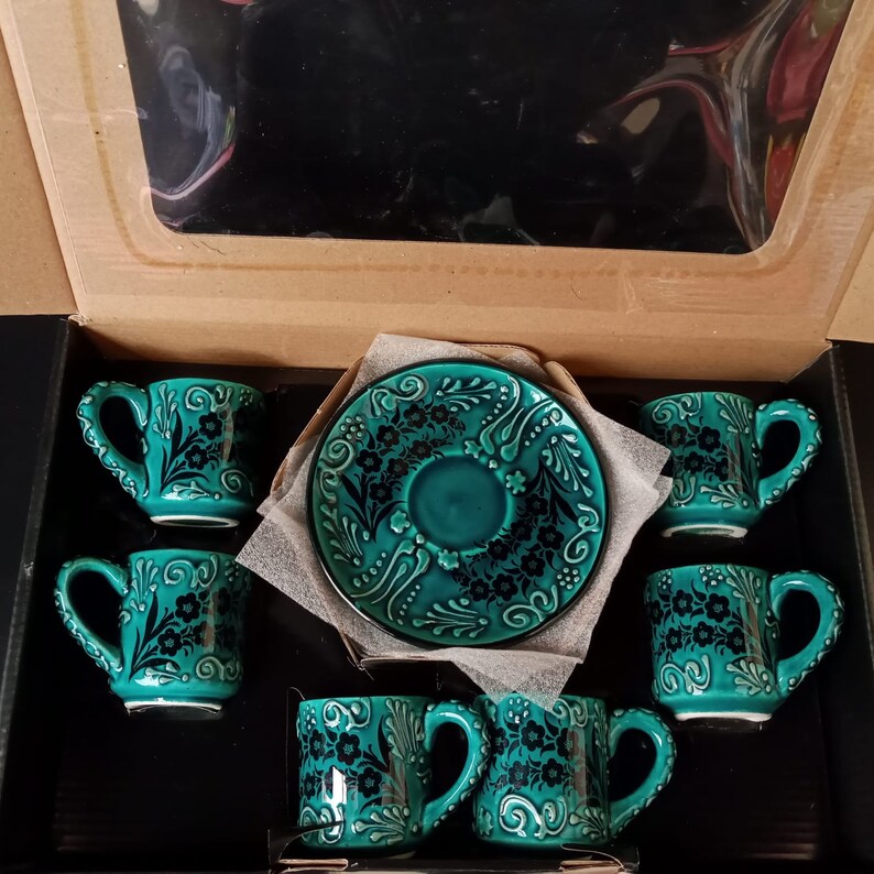 6 Piece Ceramic Coffee Cup, Macchiato Cup, Espresso Cup Set - Etsy