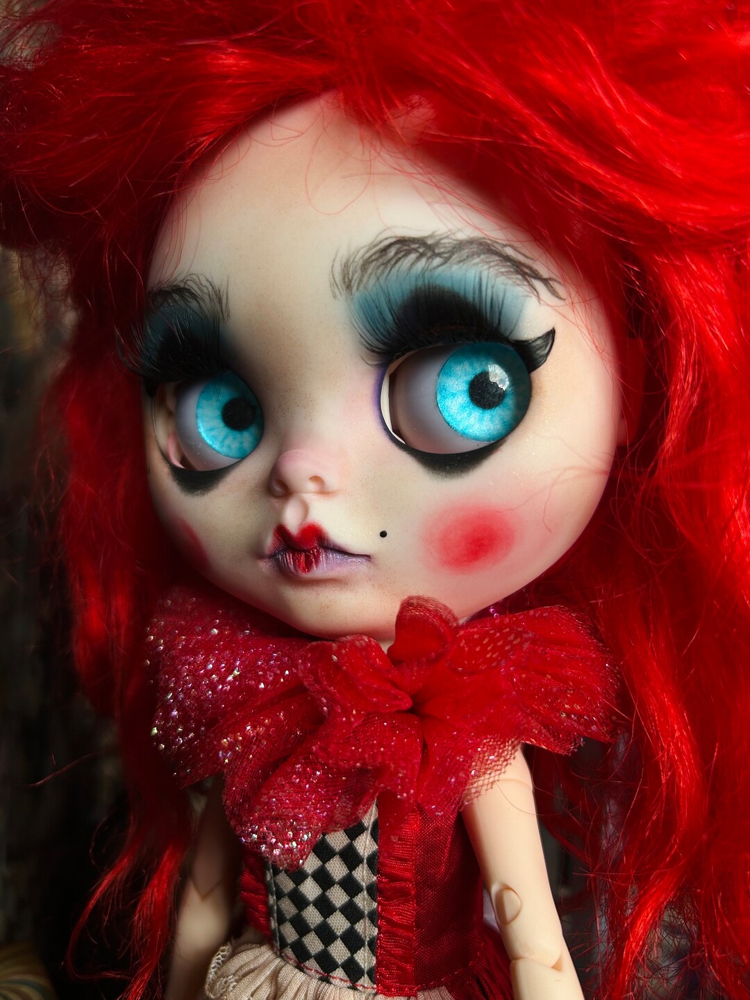 Blythe Queen of Hearts ,blythe Alice in Wonderland,blythe Ooak - Etsy