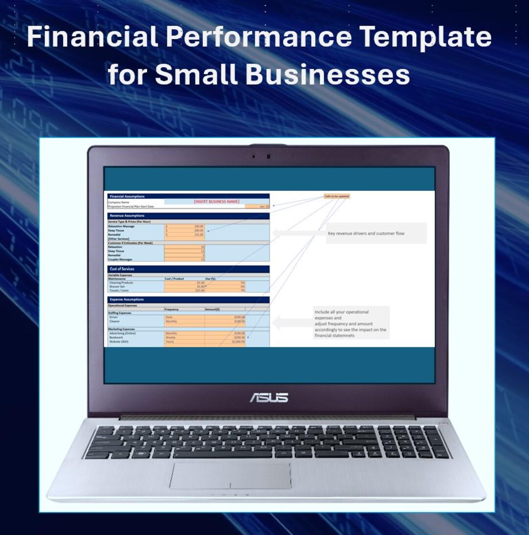 Financial Performance Template for Small Businesses - Etsy