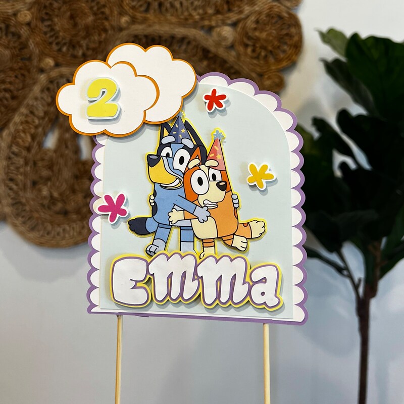 Bluey Cake Topper - Etsy