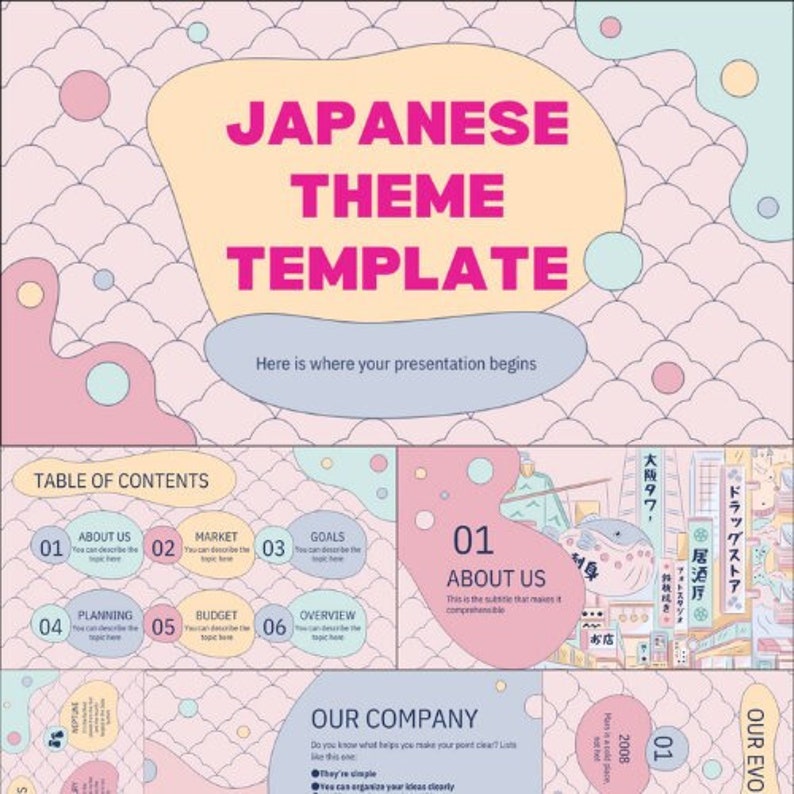 Japanese Theme Canva Template - Etsy