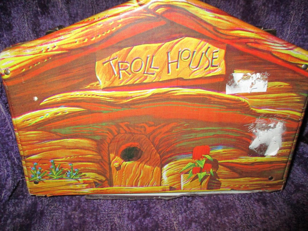 Vintage Troll House With Trolls Needs Repair Free P&I US Buyers - Etsy