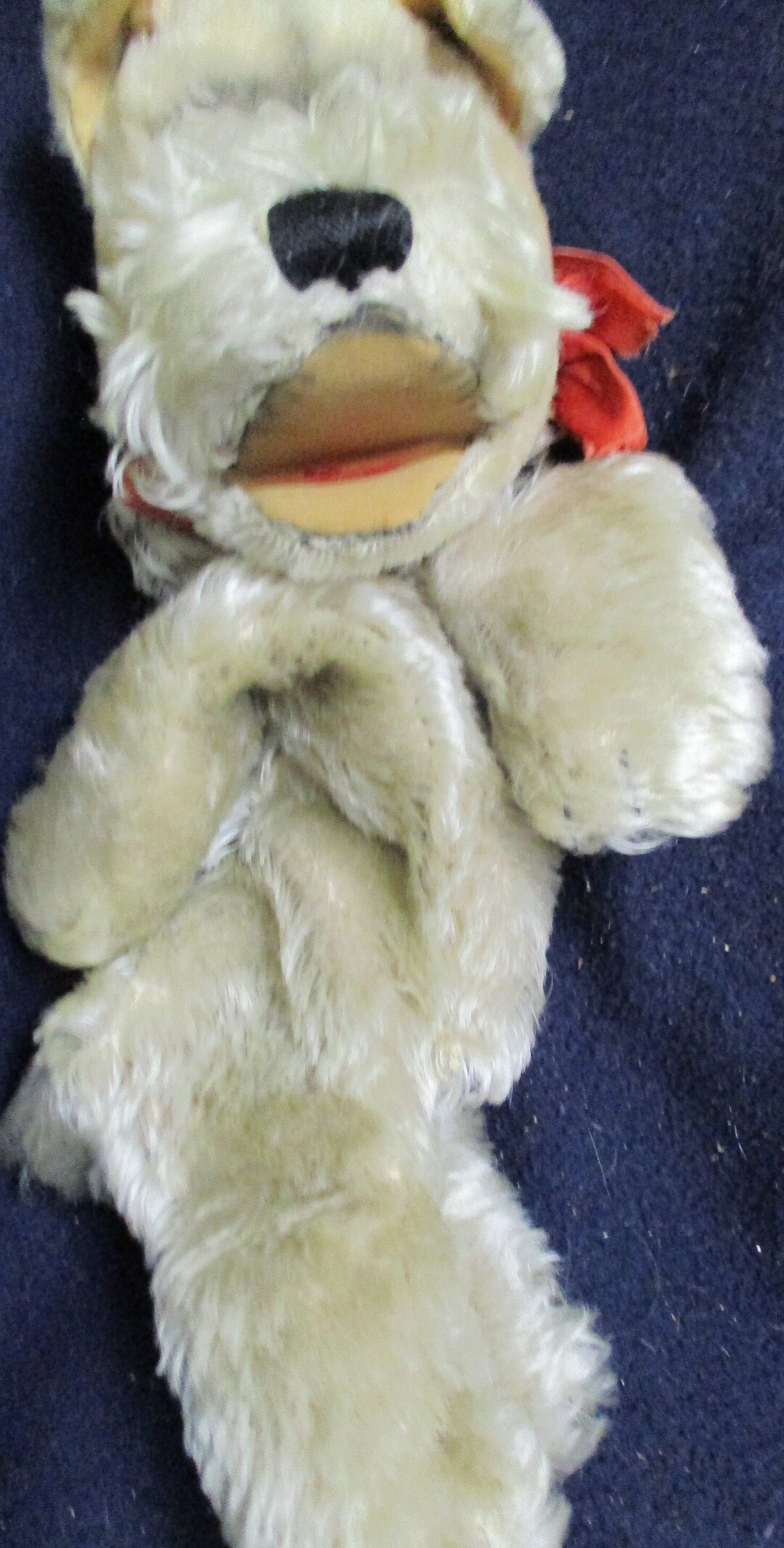 1960's Steiff Hand Puppet Tessie Schnauzer Dog Silver Button Free P&I ...