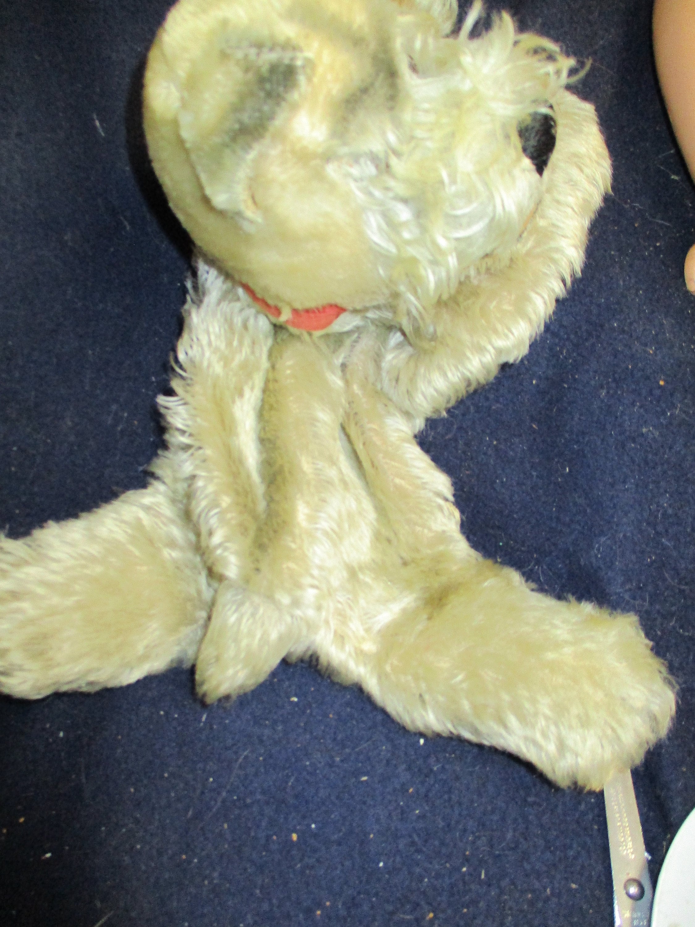 1960's Steiff Hand Puppet Tessie Schnauzer Dog Silver Button Free P&I ...