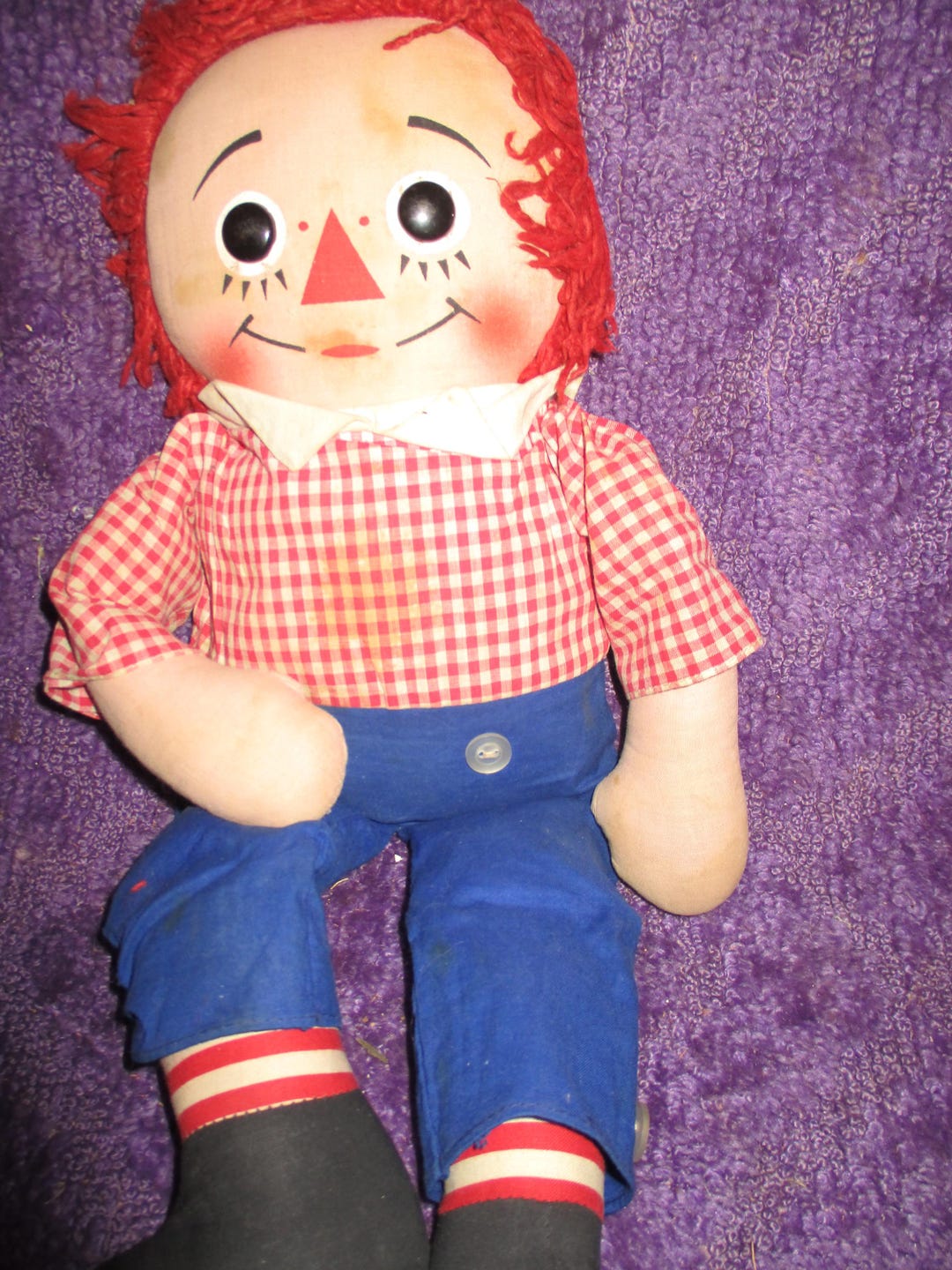 Talking Raggedy Andy Knickerbocker Doll Free P&I US Buyers He Talks - Etsy