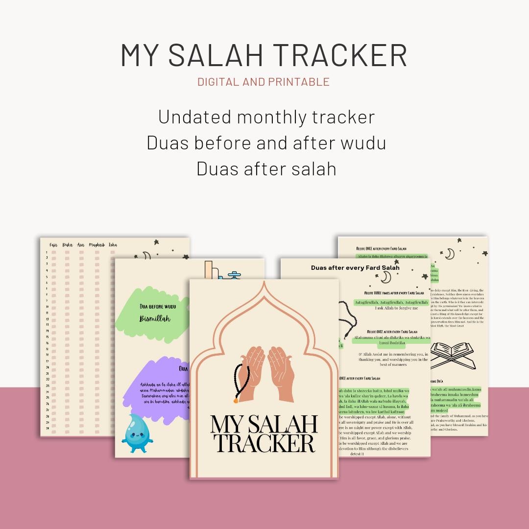 Digital Salah Tracker | Prayer Journal | Muslim Planner | Daily Prayer ...