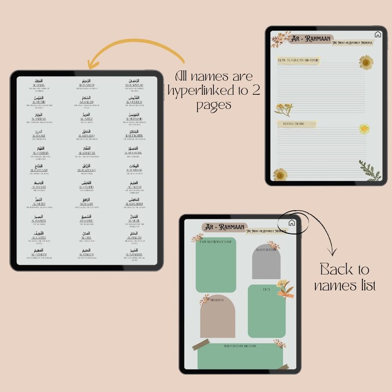99 Names of Allah Digital Journal | Islamic Study & Reflection PDF ...