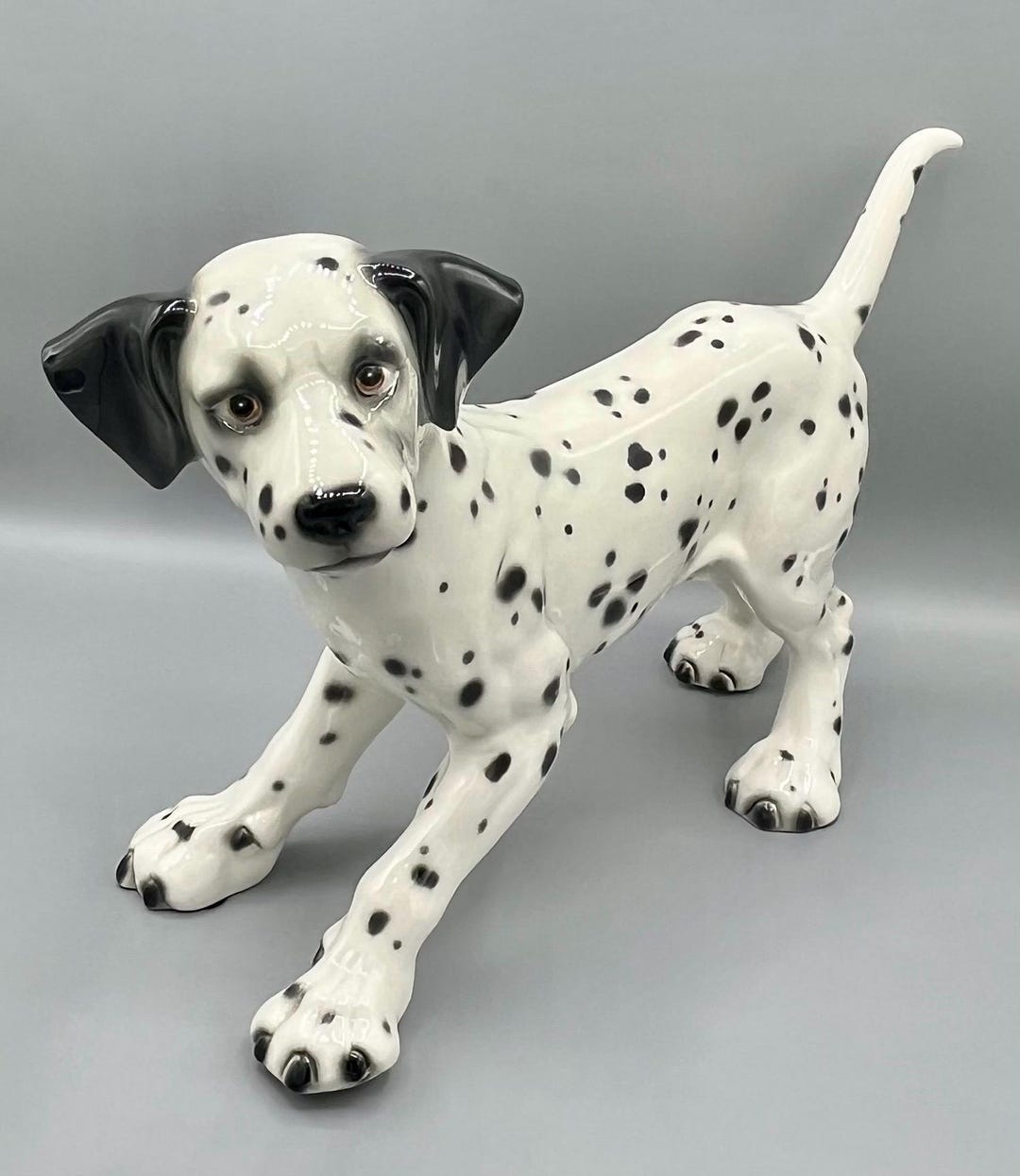 Vintage Goebel Ceramic Dalmatian Dog Figurine, Porcelain Dog Figurine ...
