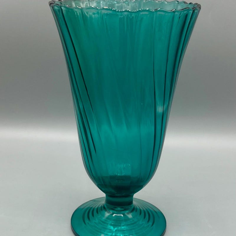 Teal Flower Vase - Etsy
