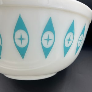 RARE Pyrex Atomic Eyes Bowl, Turquoise and White Pyrex 403 - Etsy