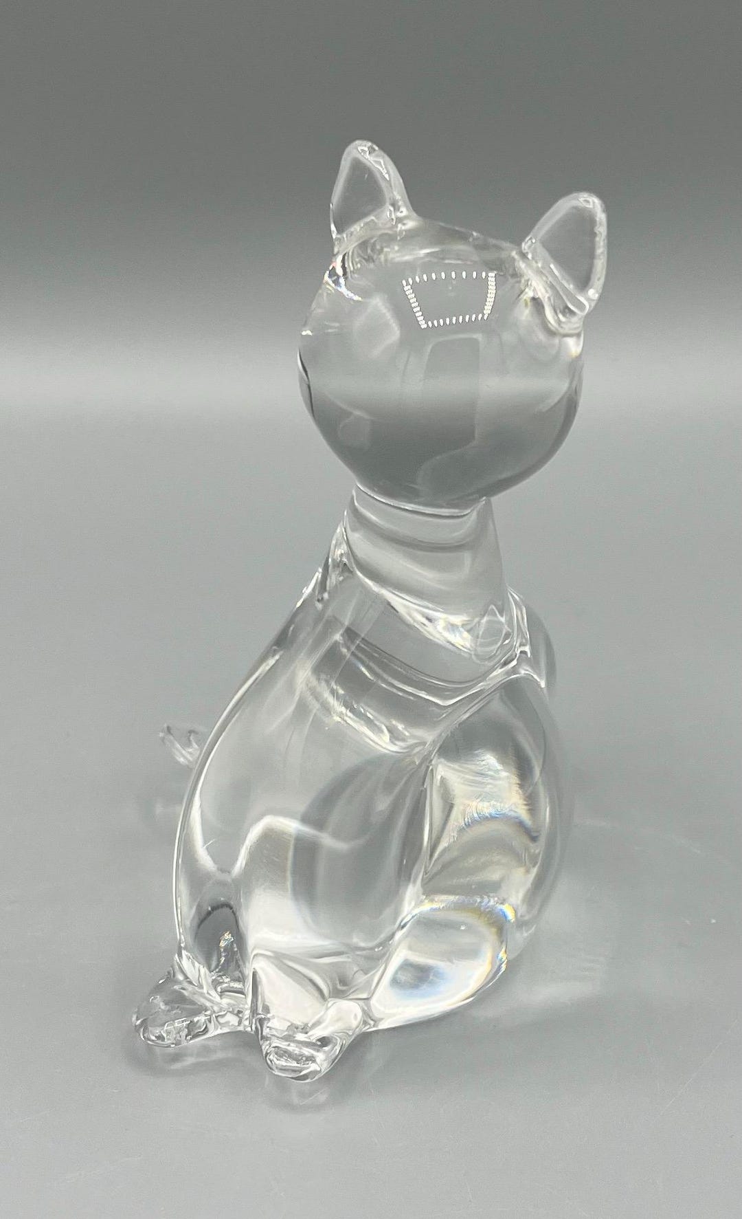 Clear Crystal Cat Paperweight Kitten - Etsy