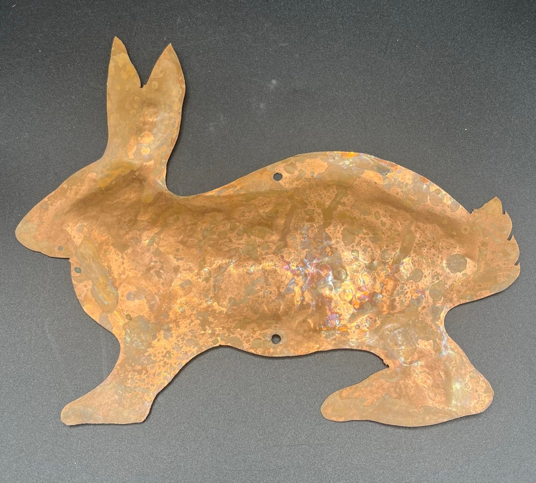Flat Copper Bunny Rabbit Decor Wall Hanging - Etsy