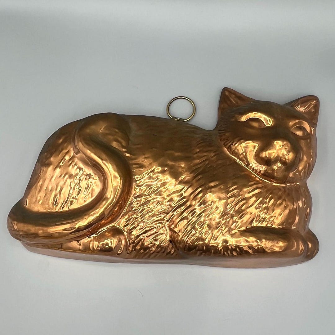 Large Copper Cat Mould, Cat Wall Hanging, Vintage, Made in Korea - Etsy