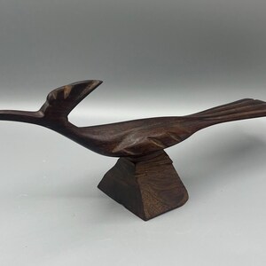 Vintage Wooden Roadrunner Bird Carving Figurine - Etsy